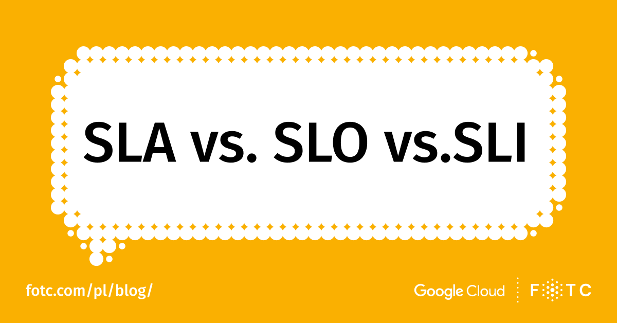 SLA vs. SLO vs. SLI – Jakie są różne wskaźniki usług w chmurze? - FOTC